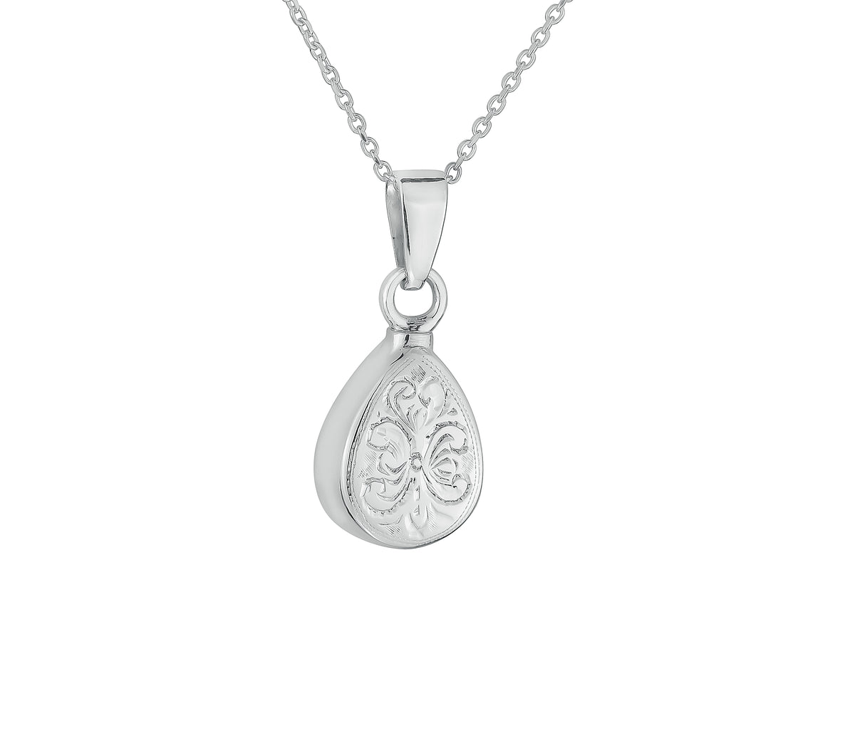Sterling Silver Vintage Teardrop Cremation Urn Pendant – Eternal Urns